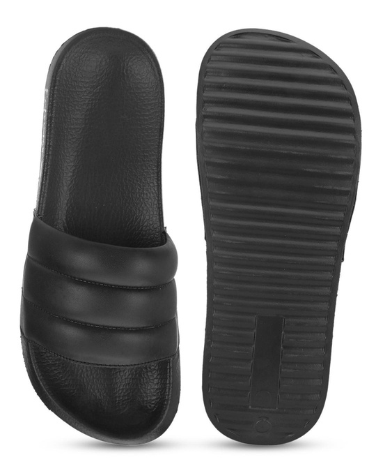 Buy Men's Black Sliders Online in India at Bewakoof
