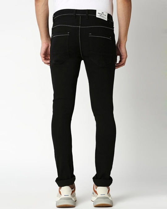 Buy Men's Black Slim Fit Jeans for Men Black Online at Bewakoof