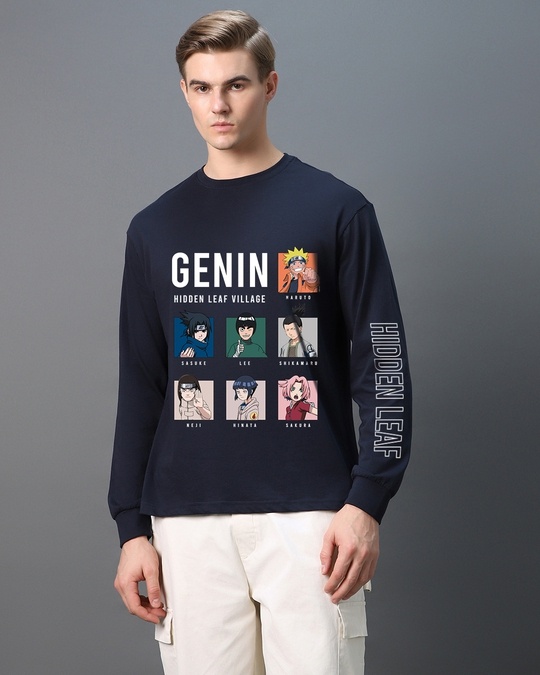 Buy Men's Blue Genins Graphic Printed Oversized T-shirt Online at Bewakoof
