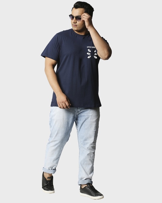 Buy Mens Blue Kokushibo Graphic Printed Oversized Plus Size T Shirt