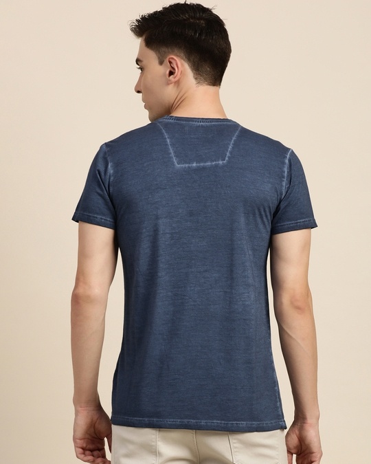 Buy Men's Blue Graphic Printed Slim Fit T-shirt Online at Bewakoof