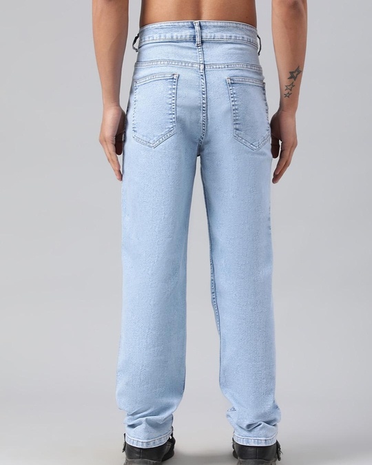 Buy Men's Blue Washed Jeans Online at Bewakoof