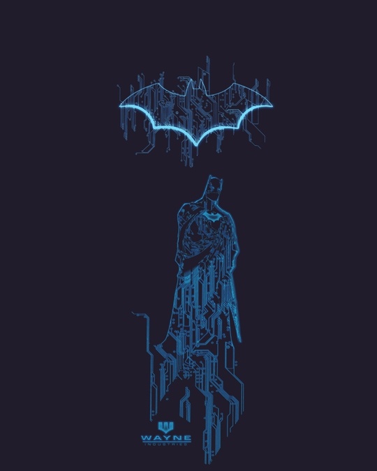 Buy Men's Blue Wayne Tech Graphic Printed Oversized T-shirt Online at ...