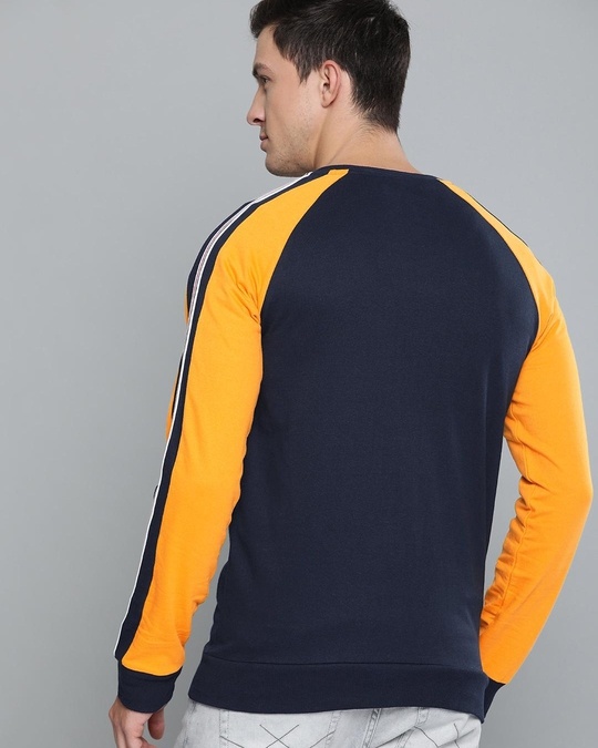 Buy Men's Blue & Yellow Color Block Jacket for Men Blue Online at Bewakoof