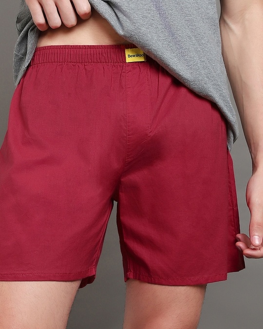 Buy Men's Red Boxers Online in India at Bewakoof