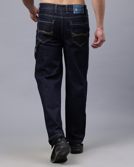 Buy Men's Dark Blue Carpenter Jeans Online at Bewakoof