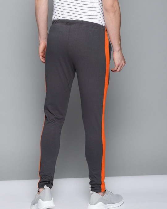 Buy Men's Grey Color Block Track Pants Online at Bewakoof