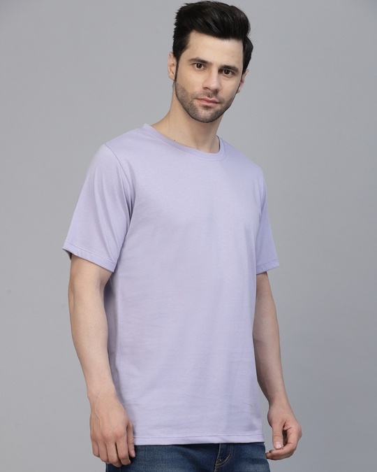 Buy Men's Light Purple Printed T-shirt Online at Bewakoof