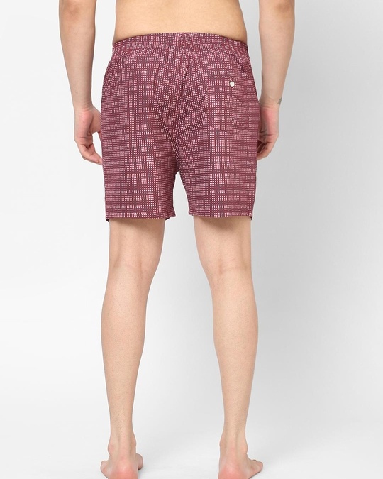 Buy Pack of 2 Men's Maroon & Brown All Over Printed Boxers Online in ...