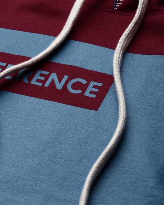 Buy Men's Maroon Color Block Hoodie Online at Bewakoof