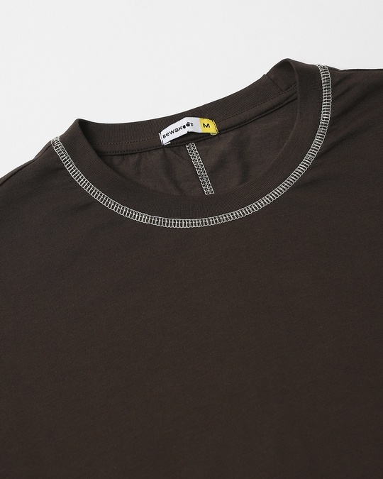 Buy Men's Brown Oversized T-shirt Online at Bewakoof