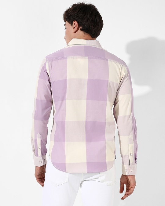 Buy Men's Purple Checked Shirt Online at Bewakoof