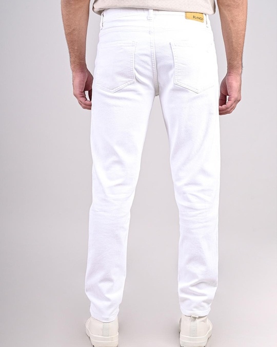 Buy Men's White Slim Fit Jeans Online at Bewakoof