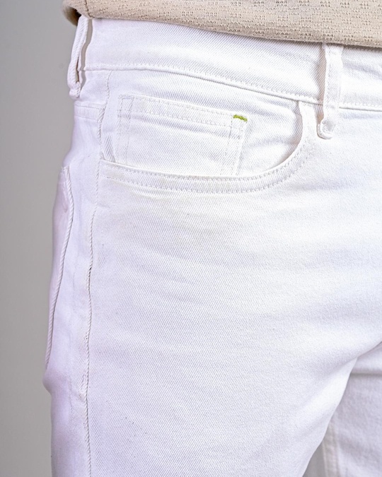 Buy Men's White Slim Fit Jeans Online at Bewakoof