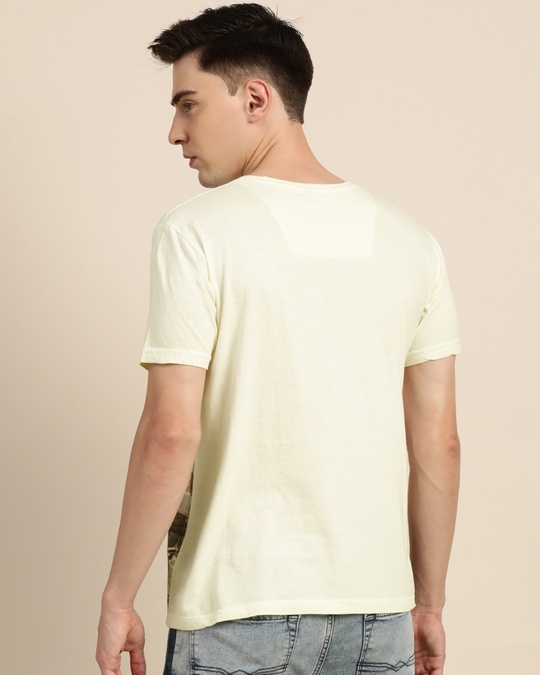 Buy Men's Yellow Graphic Printed T-shirt for Men Yellow Online at Bewakoof