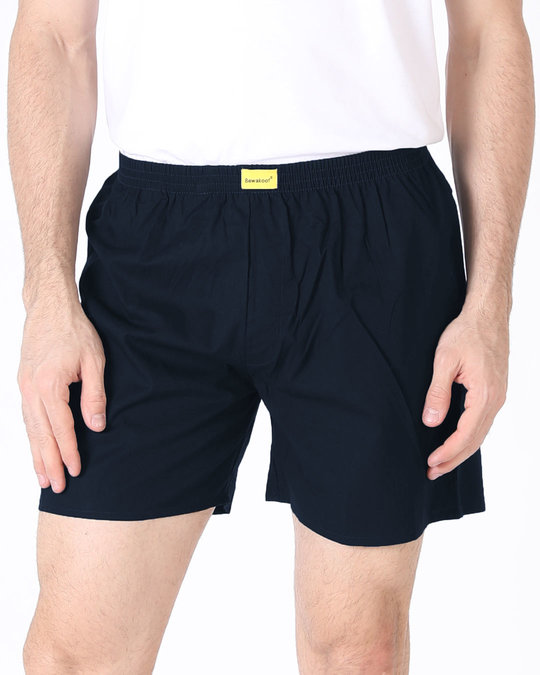 Buy Navy Blue Plain Boxer Online in India at Bewakoof
