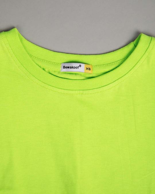 Buy Neon Green Crop Top T-Shirt for Women green Online at Bewakoof