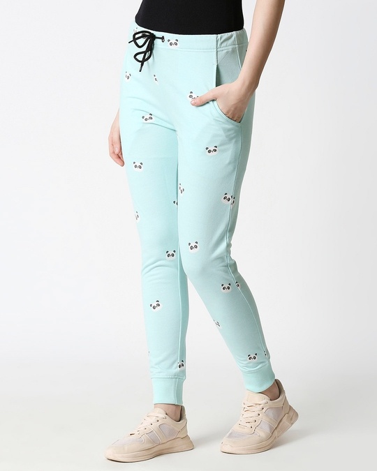 Buy Panda Fun AOP Jogger's for Women blue Online at Bewakoof
