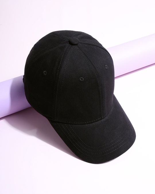 Buy Plain Black Baseball Cap Online in India at Bewakoof
