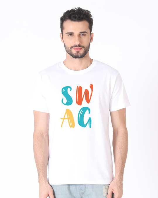 Buy Swag Typography Half Sleeve T-Shirt for Men Online at Bewakoof