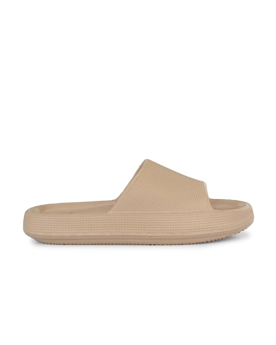 Buy Unisex Beige Sliders Online in India at Bewakoof