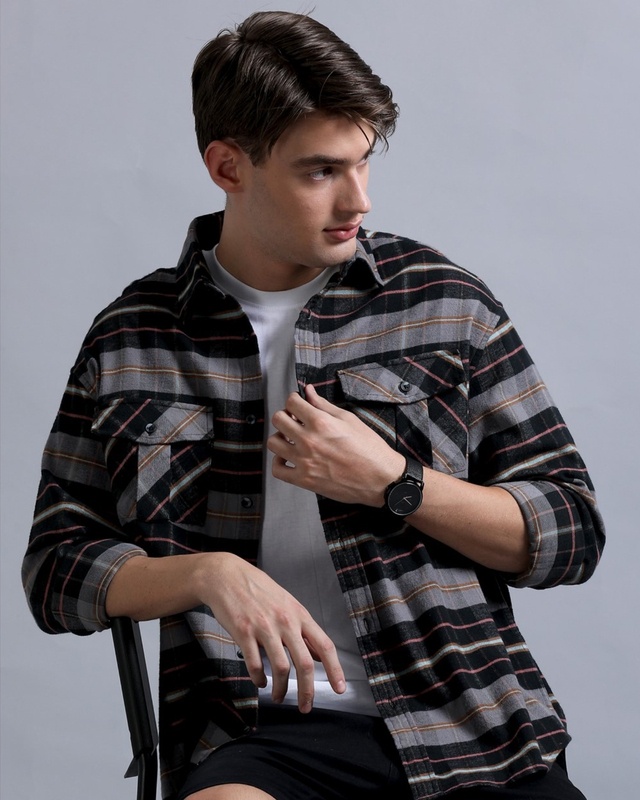 Black Check Shirt - Buy Black Check Shirt For Men Online