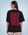 Buy Women's Black Sanskari Typographic Oversized T-shirt Online at Bewakoof