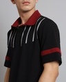 Buy Men's Black Reflective Printed Polo T-shirt Online at Bewakoof