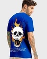 Buy Men's Blue Bones Graphic Printed T-shirt Online at Bewakoof
