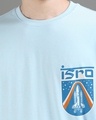 Buy Men's Blue ISRO Graphic Printed Oversized T-shirt Online at Bewakoof