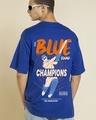 Buy Men's The Blue Squad Graphic Printed Oversized T-shirt Online at ...