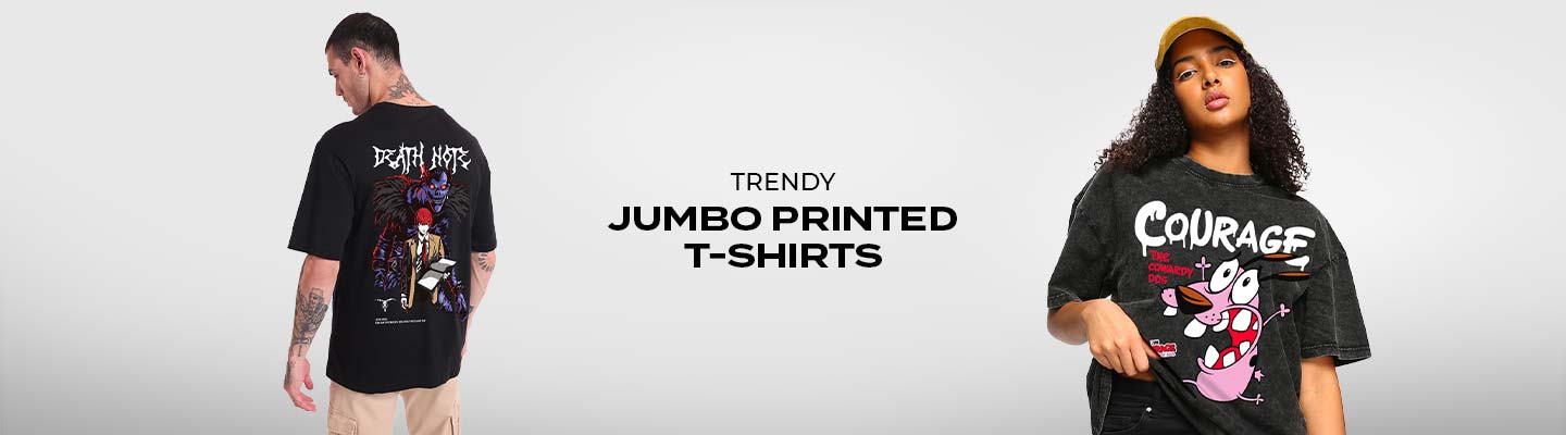 Buy Stylish Jumbo Print T-Shirts Online in India at low Prices
