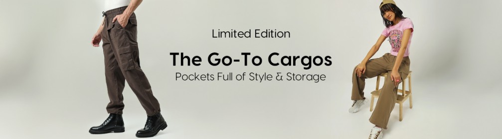 Shop Trendy Cargos for Men and Women Online at Low Prices