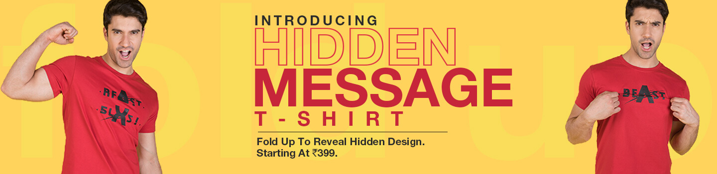 Buy Hidden Message T-Shirts Online India at Bewakoof.com