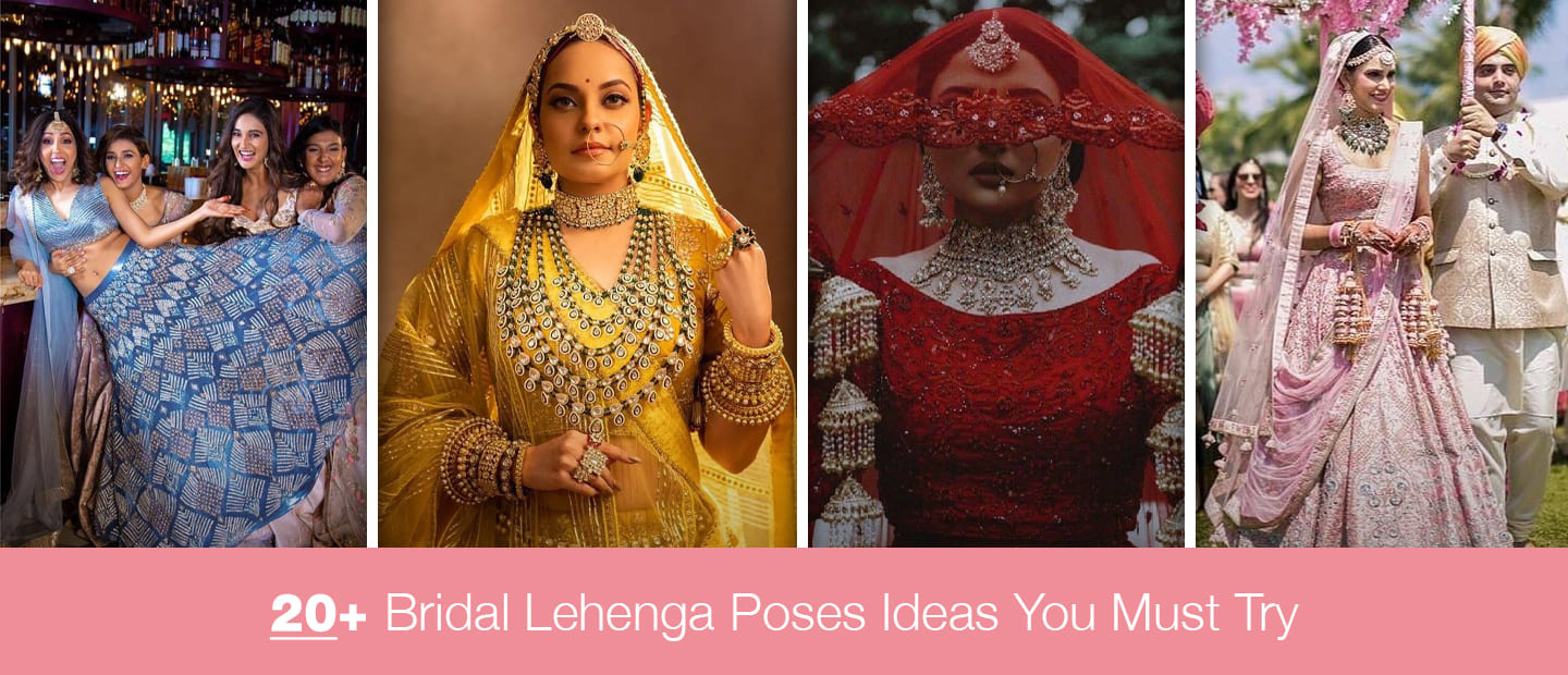 20+ Bridal Lehenga Poses To Try For A Standout Wedding Album